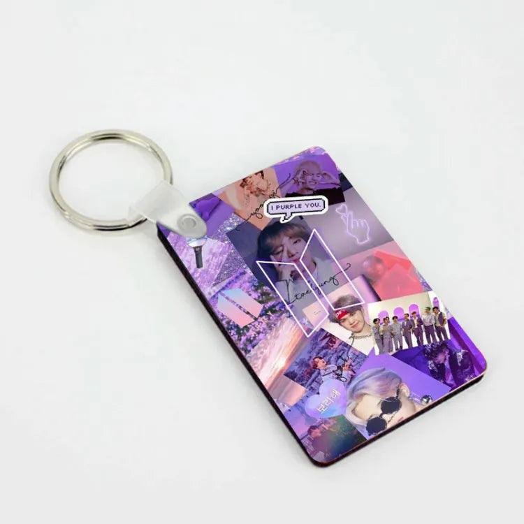 BTS Purple Keychain for Boys and Girls KPOP