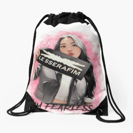 Sakura Drawstring Bag For K-pop Le Sserafim Fans