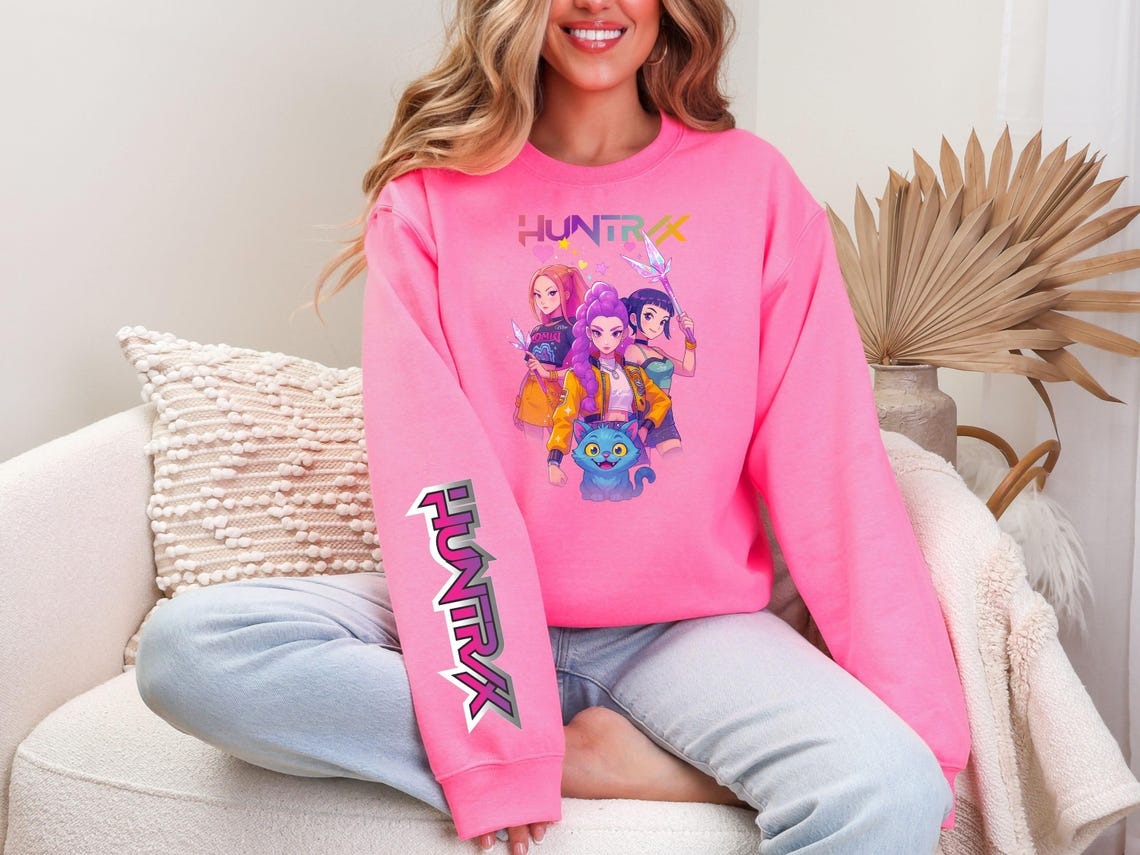 Kpop Demon Hunters Youth Sweatshirt, Huntrix Girl Demon Hunter Merch,K ...