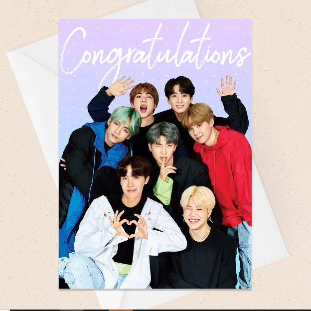BTS Greeting Card for Army KPOP Fans BT21 Birthday Card